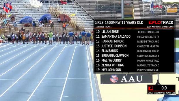 Girls 1500 Racewalk Finals Section 1 - 11 YO | AAU Junior Olympic Games