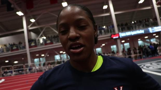 Kayla Davis after 37.38 300m for a new PR | The VA Showcase Presented ...