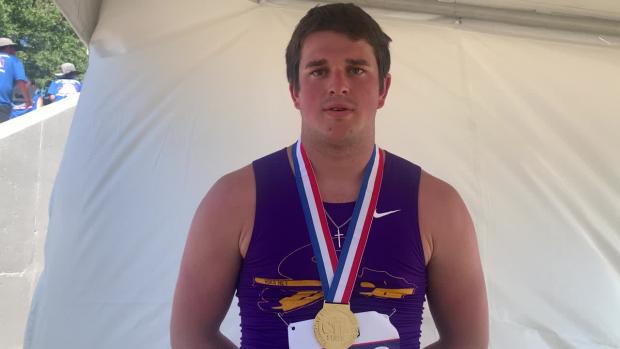 Rylan Smart wins 4A discus | UIL State Track & Field Meet