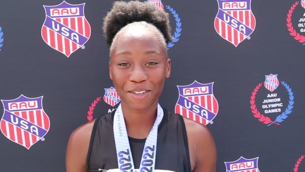 Adrianna Haynes Sets New National Record In 13 YO Girls 100 Hurd | AAU ...