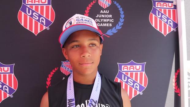 Braylon Jackson Wins 11 YO Boys Turbo Javelin | AAU Junior Olympics Games