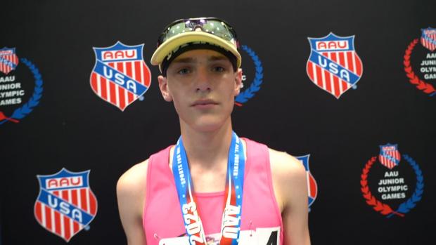 Milo Bullaro Earns Another Gold In Racewalk | AAU Junior Olympic Games
