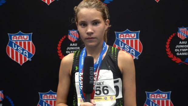 14yo Brady Solansky Learning From Her 1,500m Title Race | AAU Junior ...