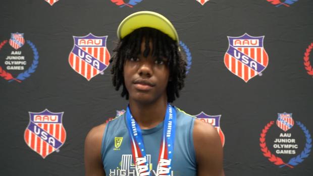 James Hawkins Jr. Adds Gold To Collection In 100mH | AAU Junior Olympic ...