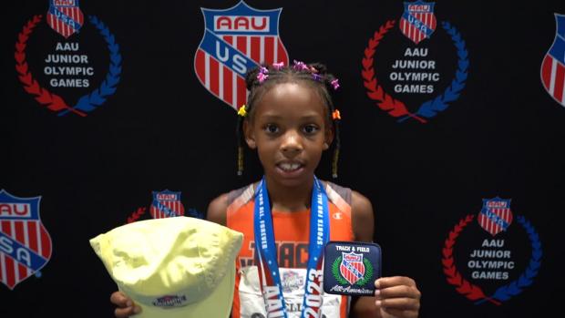 Cerenity Bell Earns Another Gold In 100m At AAU | AAU Junior Olympic Games