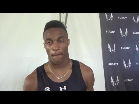 Isaiah Taylor after 110m hurdles Prelim - 2015 USATF Jr. Champs | USATF ...
